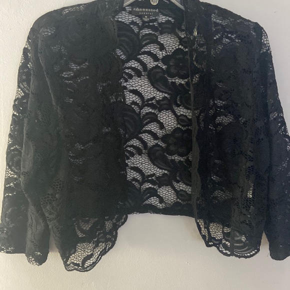 connected apparel | Jackets & Coats | Connected Black Lace Bolero Size ...